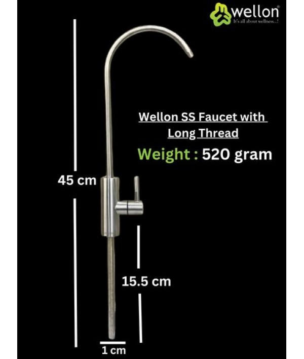 WELLON Imported SS Faucet Tap with Long Thread for Undersink for All Ro ...