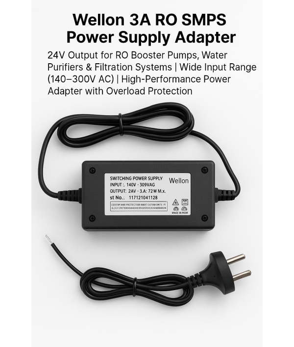 Wellon 3A RO SMPS Power Supply Adapter – Heavy-Duty 24V Output for RO ...