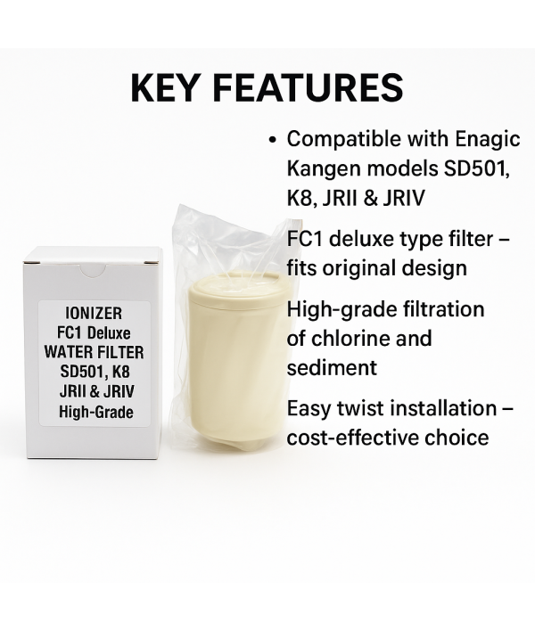 Enagic Kangen Compatible Water Filter Cartridge for SD501, K8, JRII ...