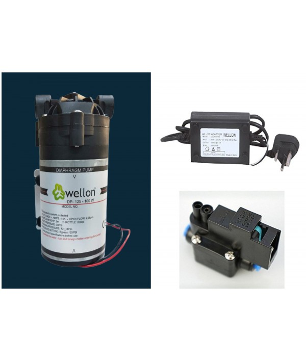 Wellon 100 GPD RO Diaphragm Booster Pump with SMPS 24V 1.5A and High ...