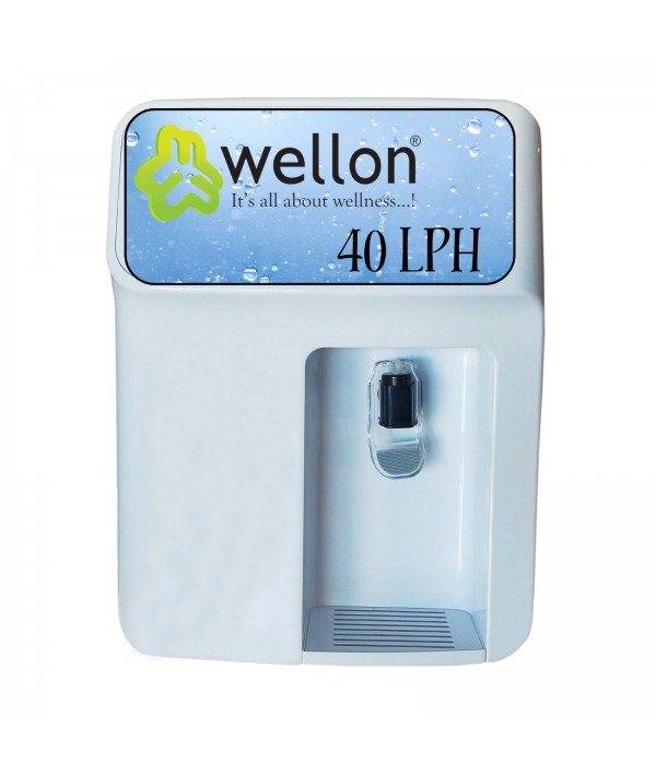 Wellon 40 LPH RO+UV+UF+Alkaline Water System for Home, Hospitals & Schools