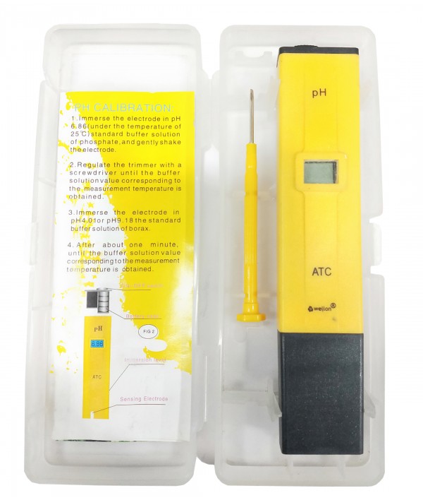 WELLON Digital LCD Pocket Pen Type Ph Meter for Water Purity Pool ...