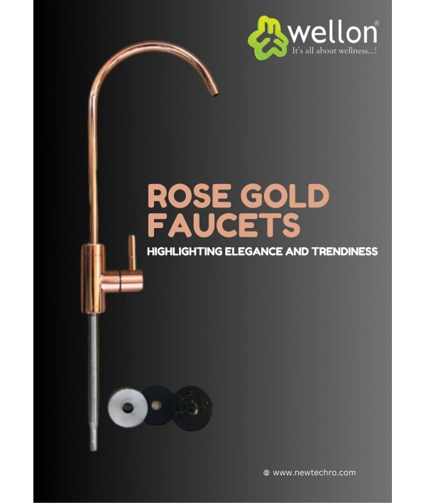 Wellon Rose Gold Stainless Steel SUS304 Kitchen Water Filter Faucet for ...