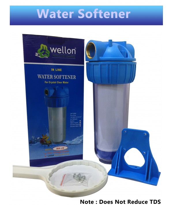 WELLON 10 inch Transparent Standard Crystal Clear Water Softener Filter ...